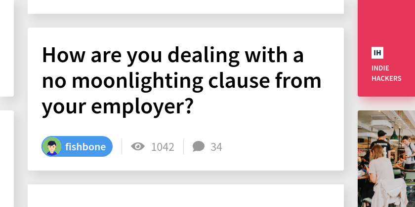 How are you dealing with a no moonlighting clause from your employer?